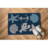 Highland Dunes Hodgins Blue Indoor/Outdoor Rug & Reviews | Wayfair