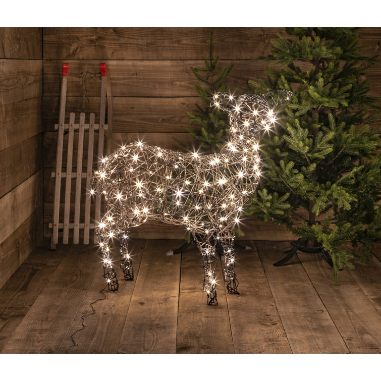 NOMA 140 Warm White Led Wicker Standing Sheep | Wayfair.co.uk