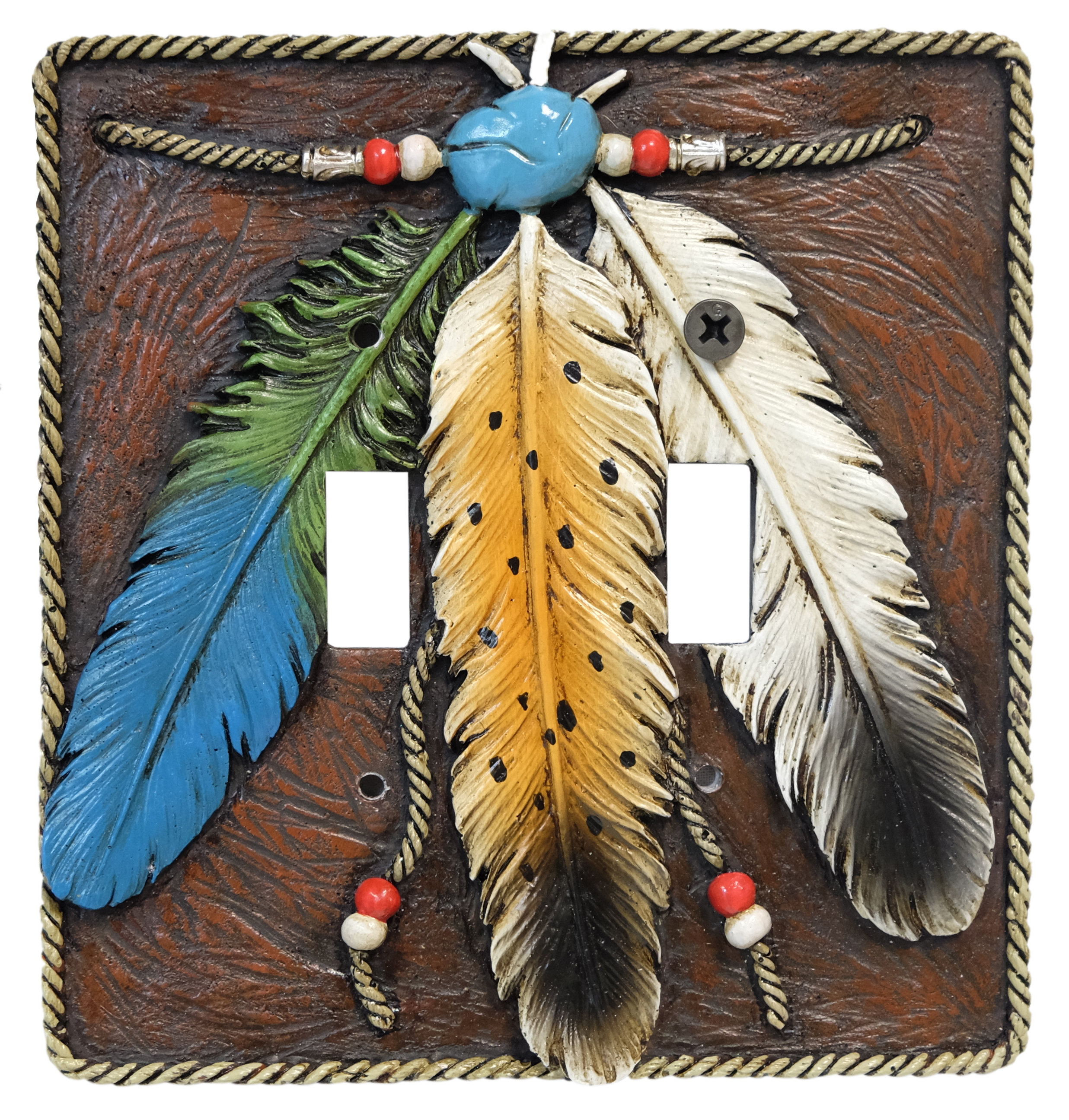 De Leon Collections Southwestern Tribal Feather Double Toggle Switch ...