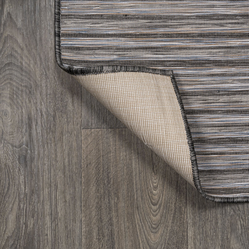 Longshore Tides Amold Dary Gray Indoor/Outdoor Rug | Wayfair