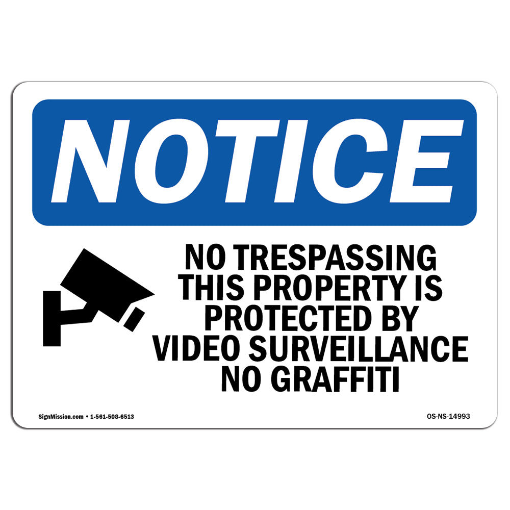 SignMission No Trespassing This Property is Protect by Video ...