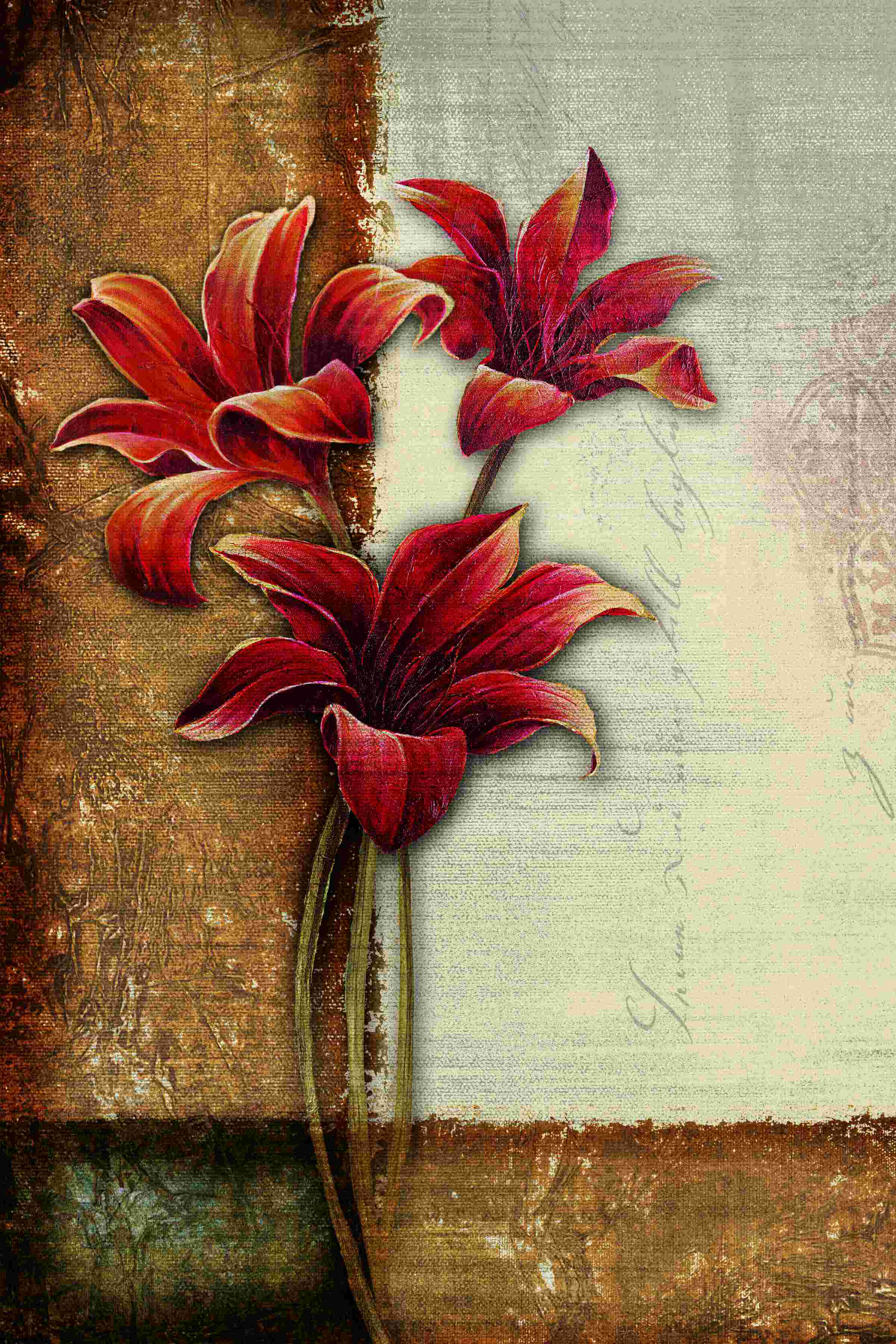 Winston Porter Transitional Flower 2 - Wrapped Canvas Painting | Wayfair