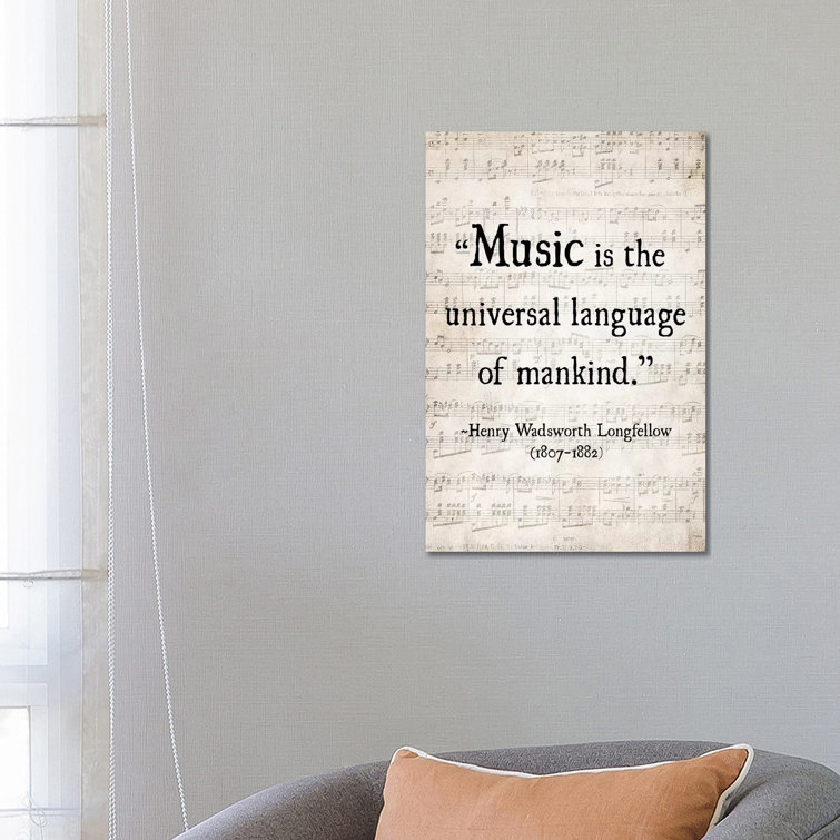 Wayfair Samples Music Is The Universal Language by - Wrapped Canvas ...