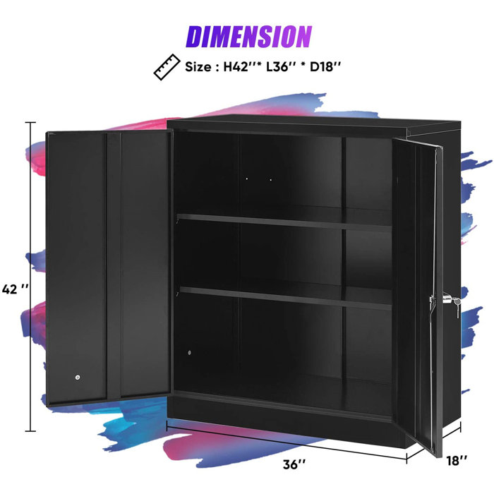 WFX Utility™ Menoher 42" H x 36" W x 18" D Storage Cabinet & Reviews ...