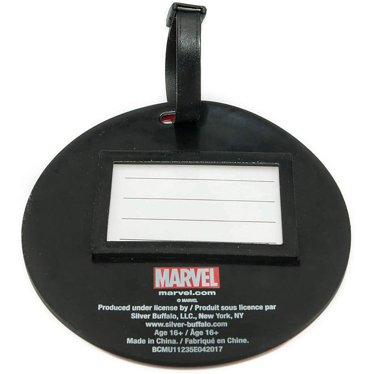 Silver Buffalo Marvel Deadpool Logo Luggage Tag And Suitcase Label ...