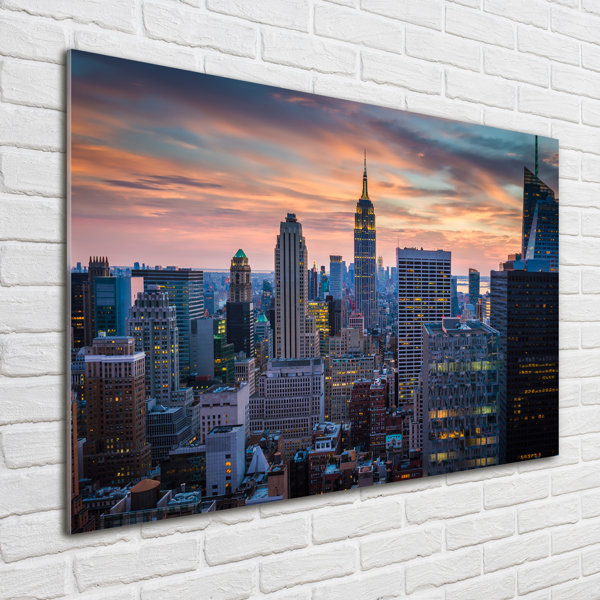 Ebern Designs Manhattan New York - Unframed Art Prints on Glass ...