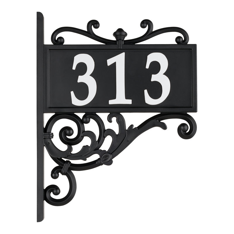 Whitehall Products Nite Bright Acanthus Reflective Lawn Address Sign ...