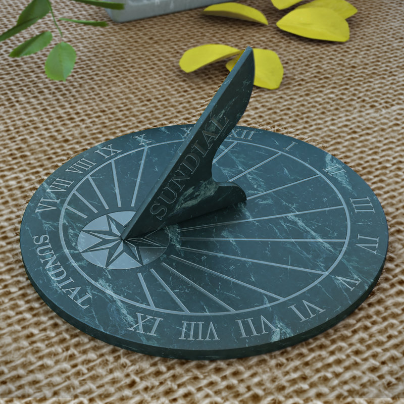 World Menagerie Round Slate Sundial & Reviews | Wayfair.co.uk