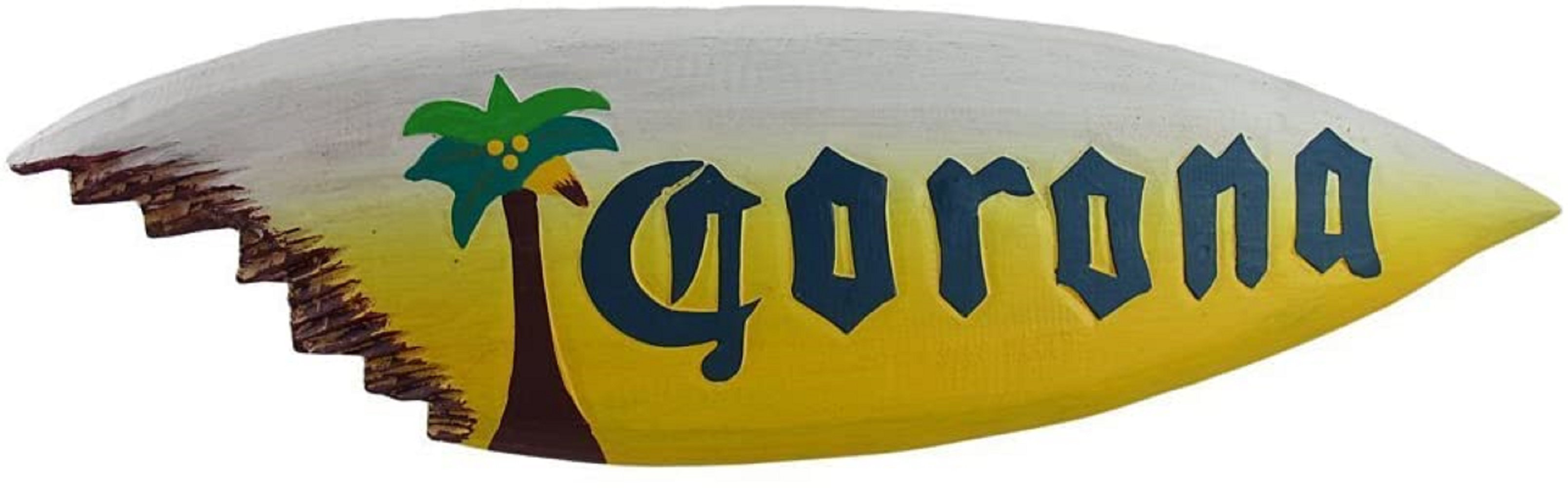 World Bazzar 39 Wooden Handmade Corona Surfboard Sign Wall Plaque Art ...