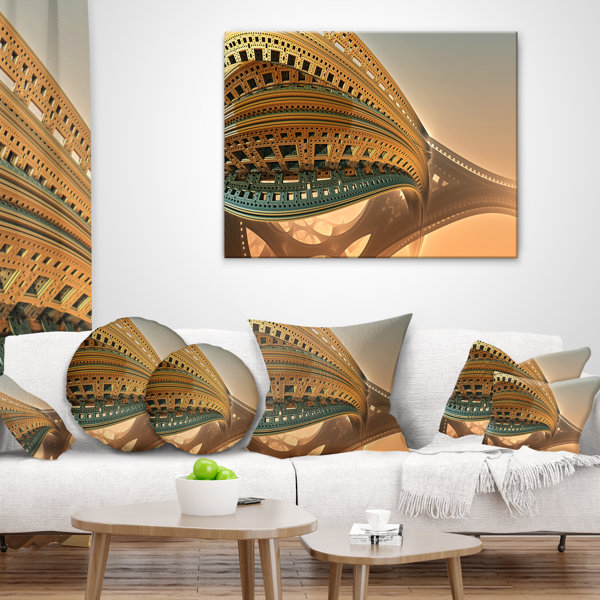 The Twillery Co.® Designart 'Bulgy Brown 3D Structure' Abstract Square ...