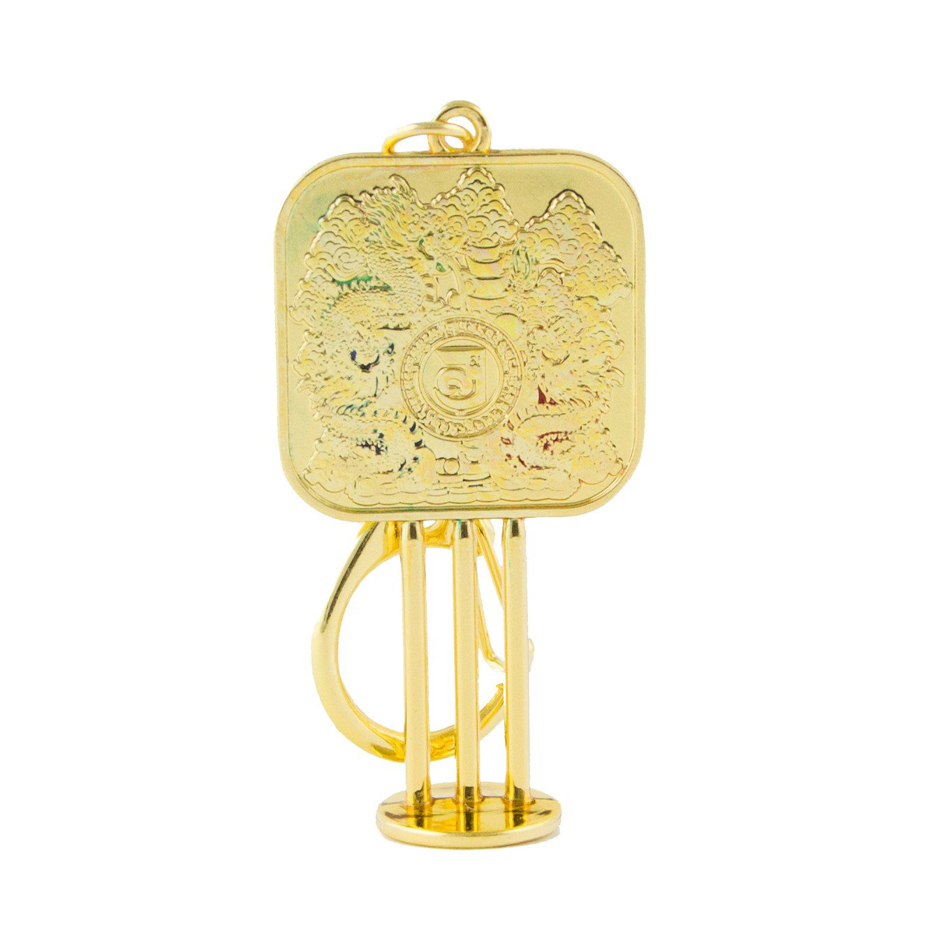 Feng Shui Import 3 Celestial Dragons Mirror Amulet Key Chain | Wayfair