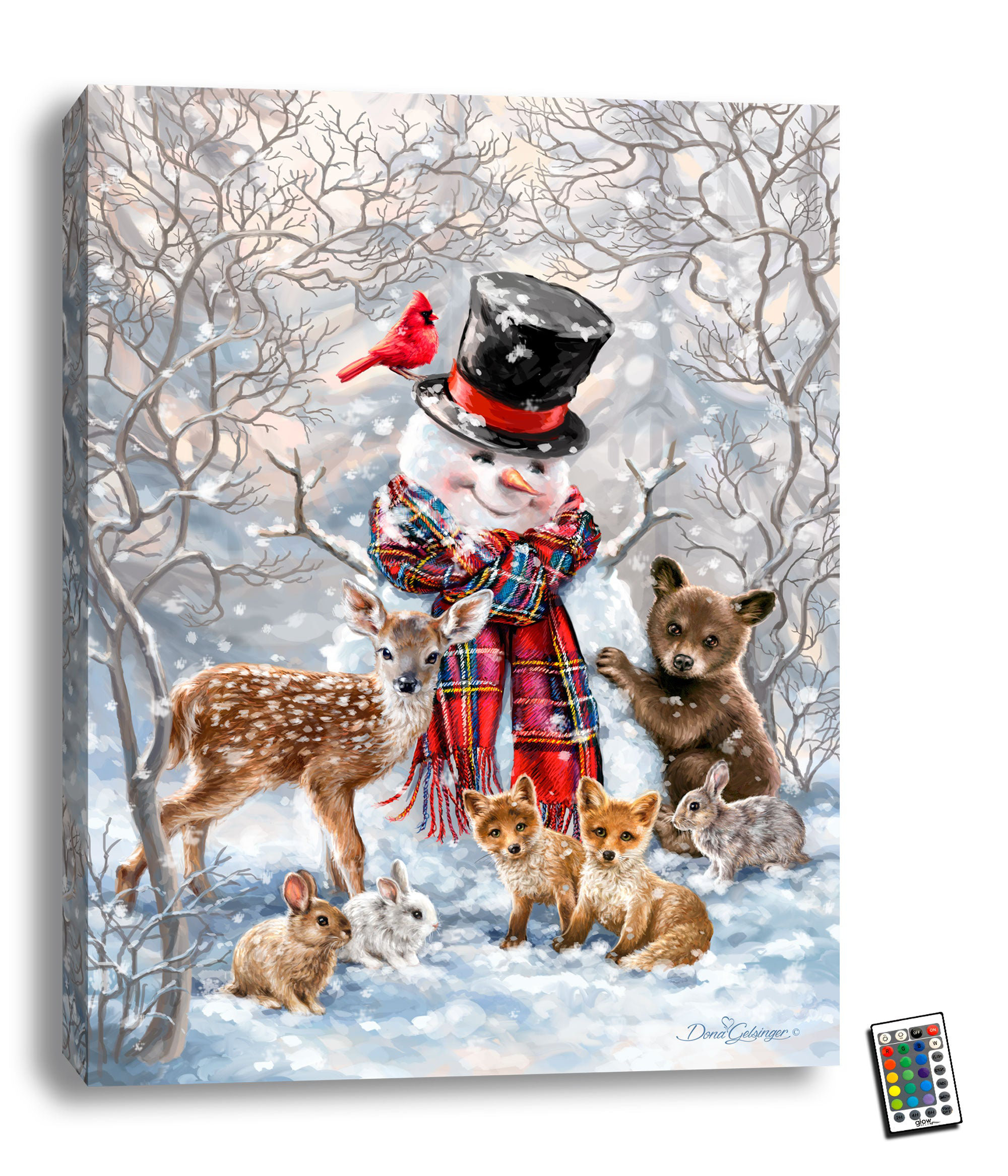 Glow Decor Forest Friends 18x24 Fully Illuminated ColorChange LED Print ...