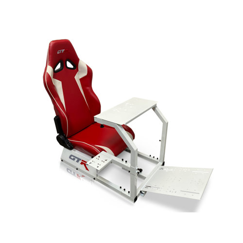 GTR Simulator Reclining Leather PC & Racing Game Chair with Footrest ...