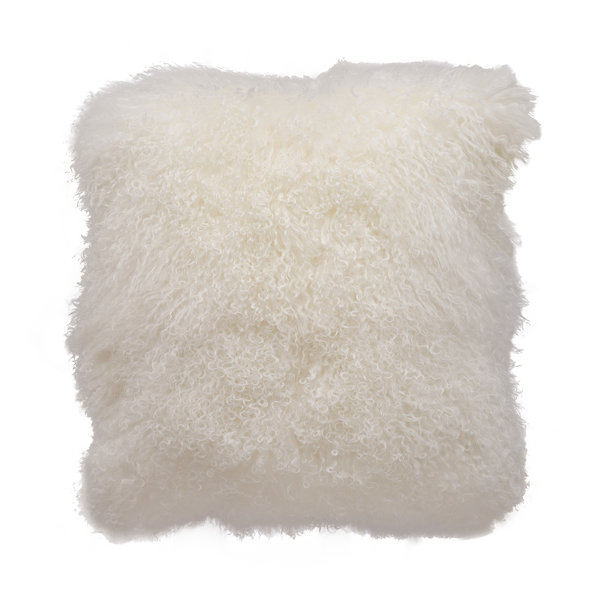 Turquoise-fur-pillow | Wayfair