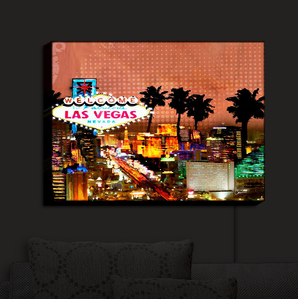 Latitude Run® Las Vegas Skyline - Back-Lit Light | Wayfair