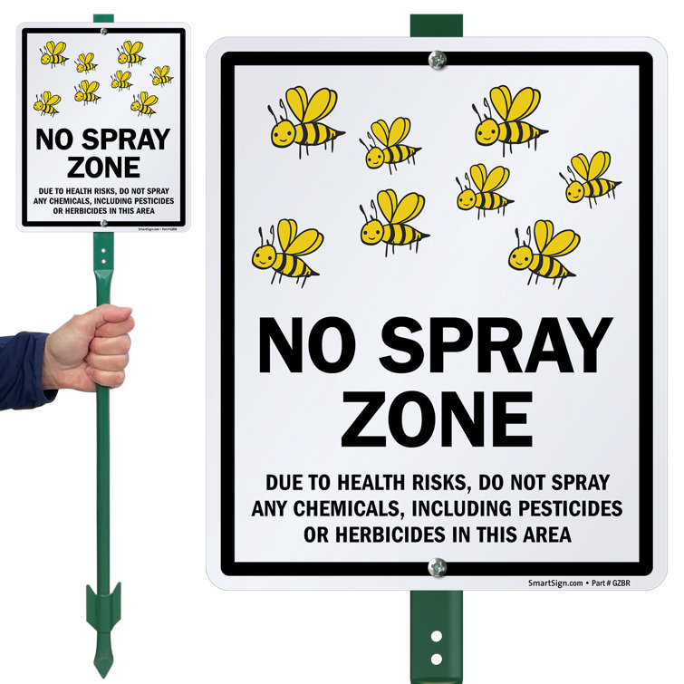 SmartSign No Spray Zone - Do Not Spray Any Chemicals, Including ...