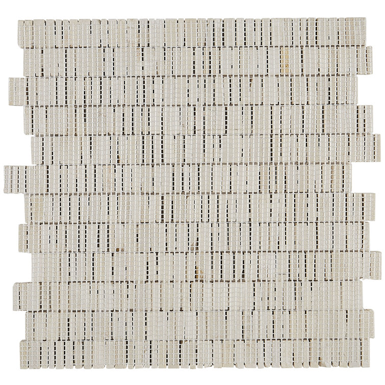 Daltile Stone Mosaics 12" x 12" Natural Stone Field Tile in Crema ...