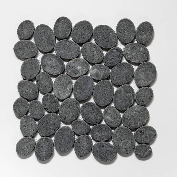 Merola Tile Pebble 11" x 11" Porcelain Pebbles/Rocks Mosaic Wall ...