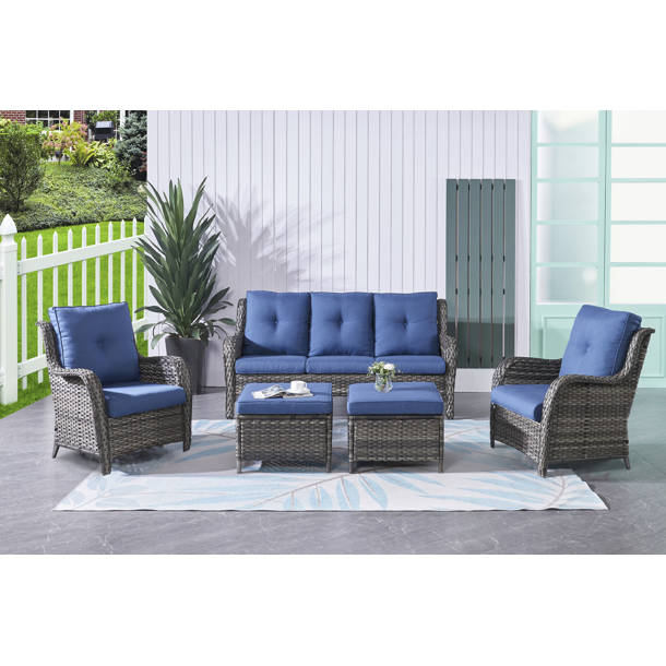Hummuh Carolina 5 - Person Outdoor Seating Group with Cushions | Wayfair