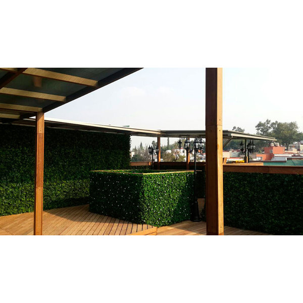 GreenSmart Dekor 1.6 ft. H x 1.6 ft. W Artificial Tulum Leaf Fence ...