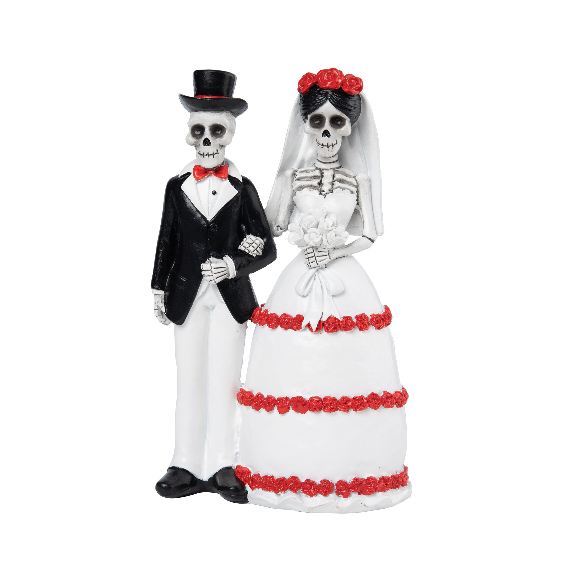 The Holiday Aisle® Skeleton Husband & Wife Figurine | Wayfair