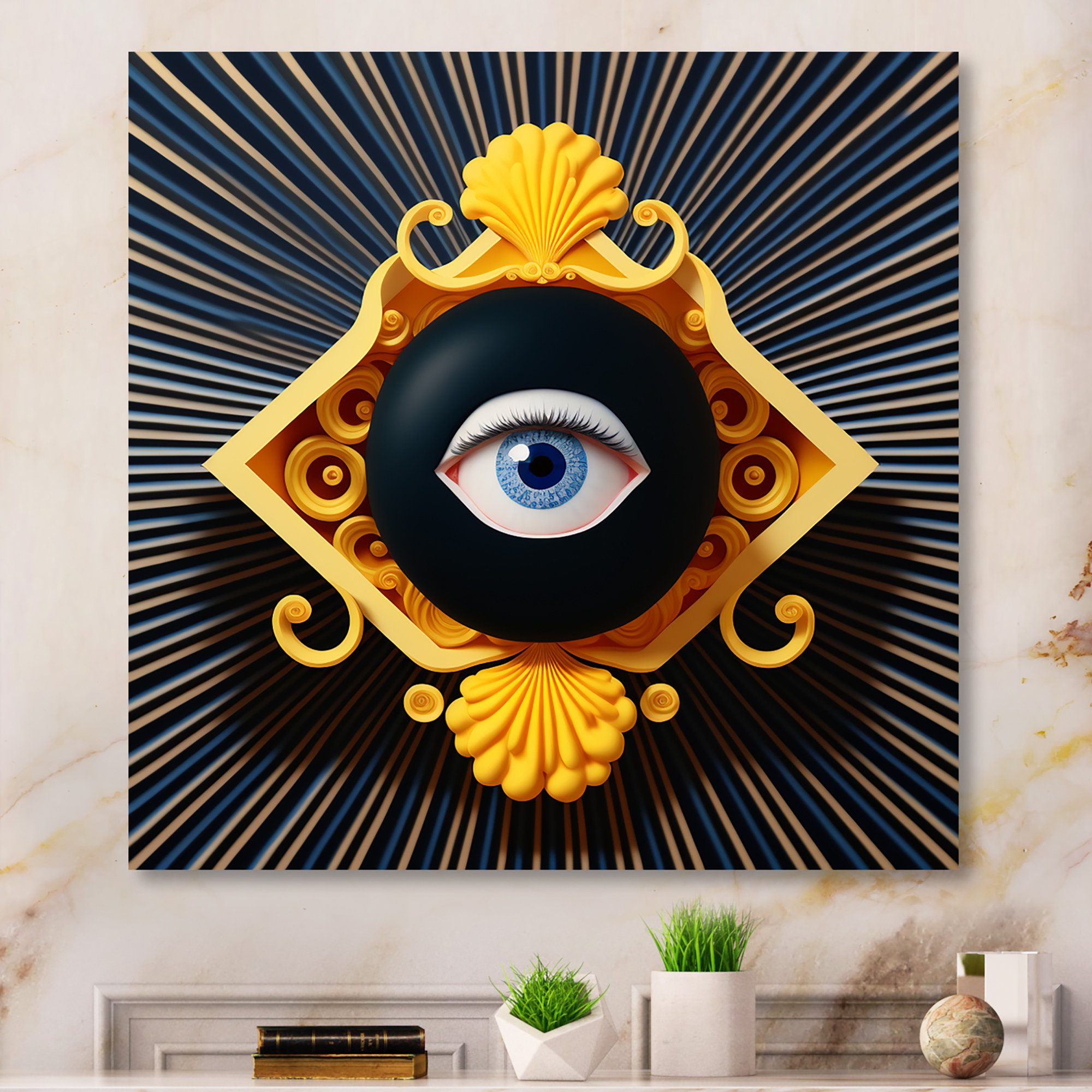 Bungalow Rose Golden Eye Of The Beholder VII On Canvas Print | Wayfair