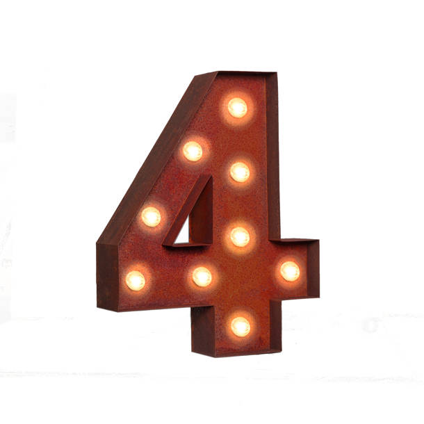 Williston Forge Number Marquee Sign & Reviews | Wayfair