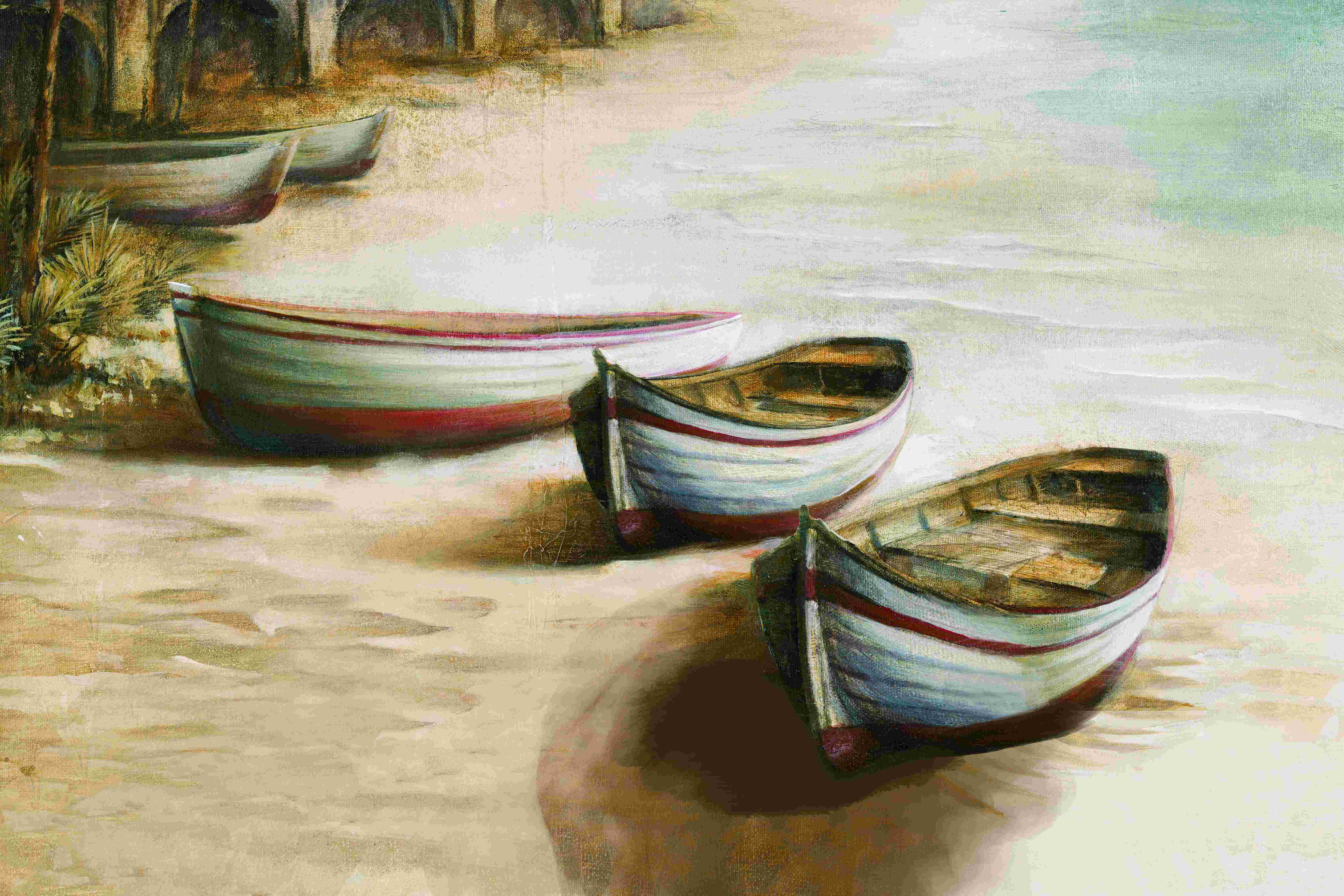 Breakwater Bay Three Boats On Canvas Graphic Art | Wayfair