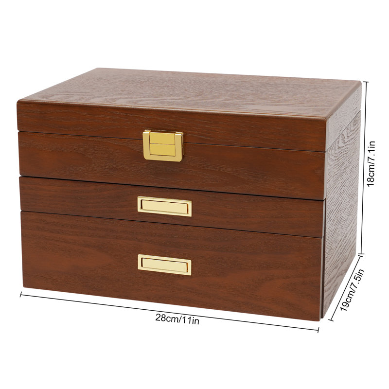 Mercer41 3 Layer Jewelry Storage Box | Wayfair