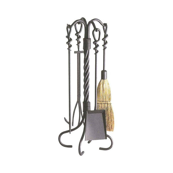 Jardin Deco 4 Piece Iron Fireplace Tool Or Tool Set | Wayfair.co.uk