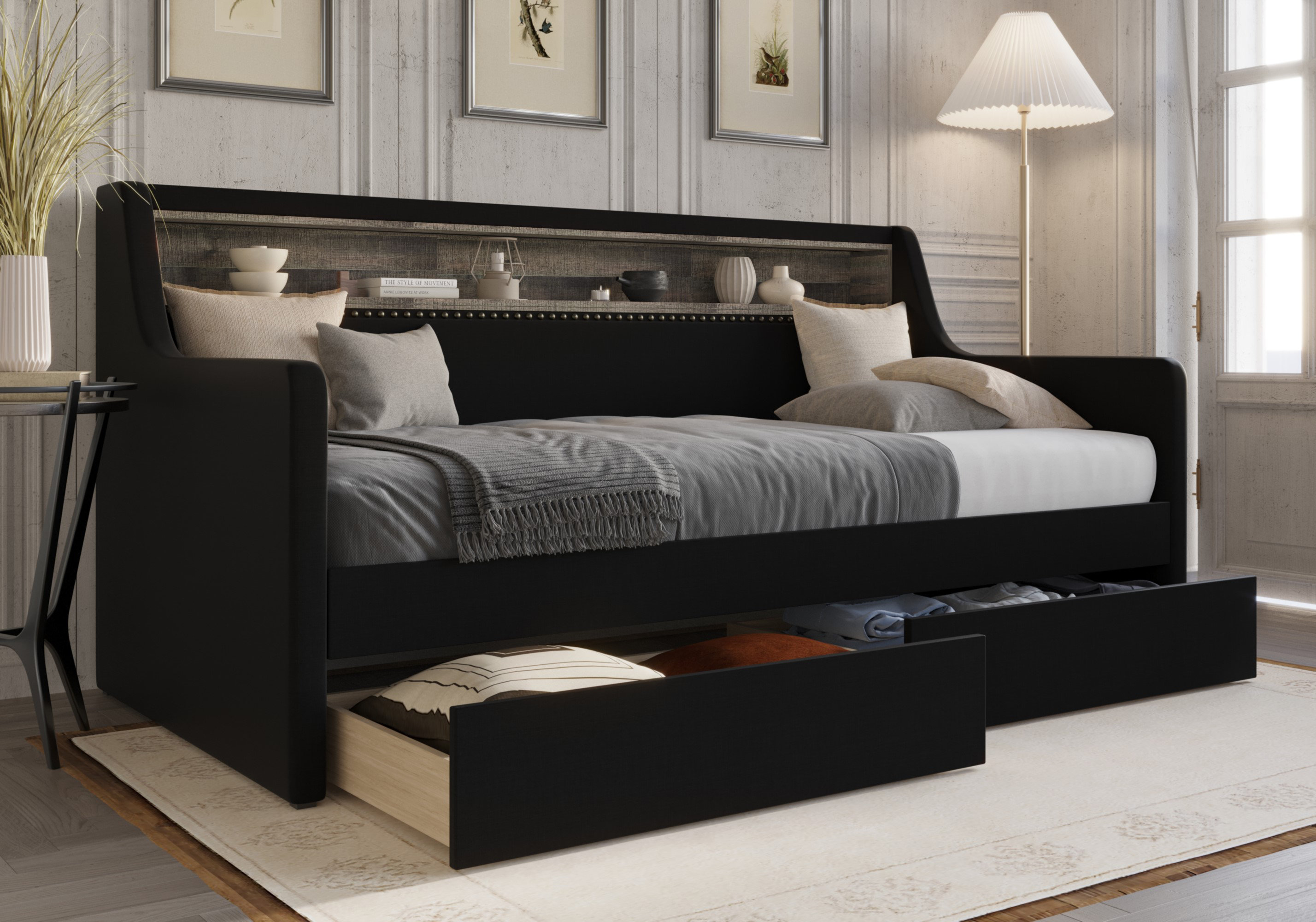 Wade Logan® Amylah Upholstered Daybed & Reviews | Wayfair