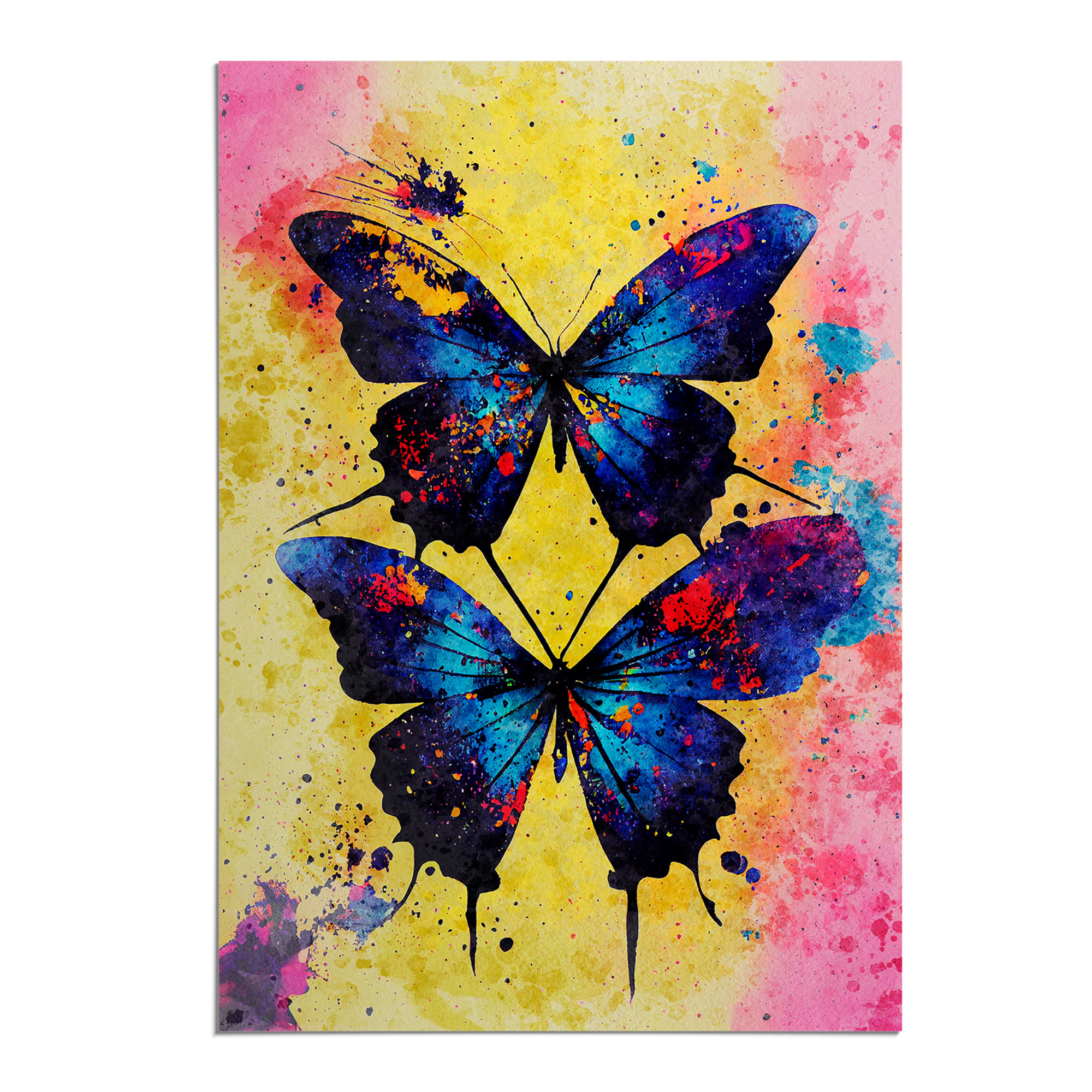 Brambly Cottage Butterflies Paint Splatter No.3 - Painting | Wayfair.co.uk