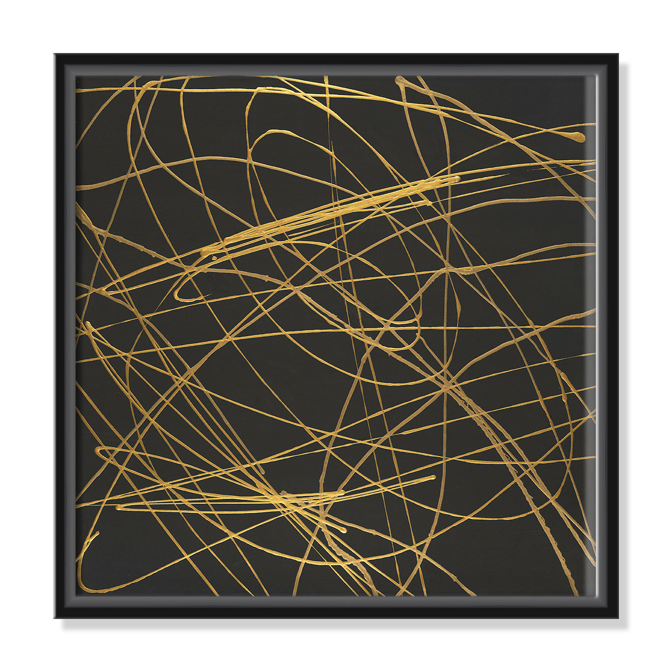 CasaFineArts Golden Pathways - Floater Frame Painting on Canvas | Wayfair