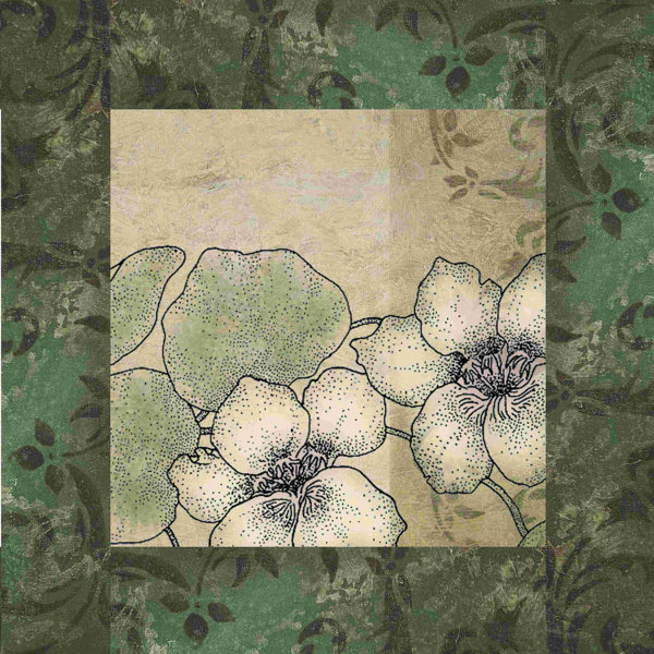 Trinx Sage Flower 2 - Wrapped Canvas Graphic Art | Wayfair