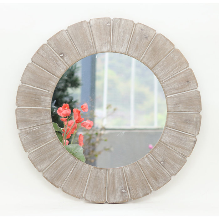 Dovecove Round Wood Wall Mirror & Reviews | Wayfair