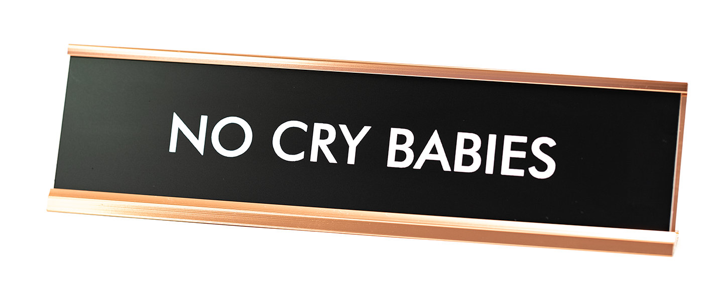 Designs ByLITA No Cry Babies Novelty Sign | Wayfair