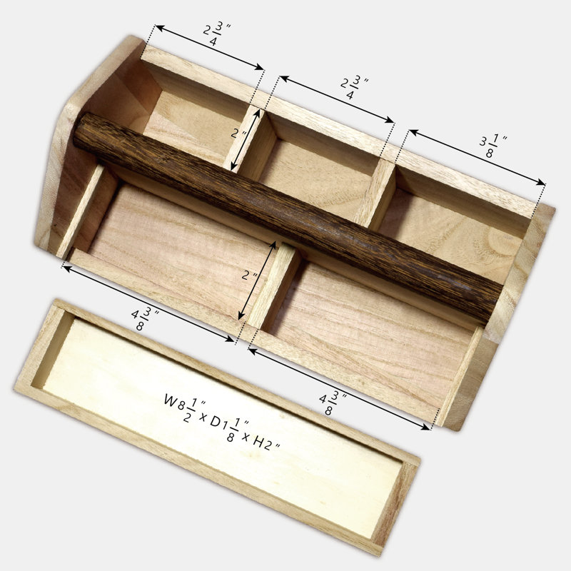 WFX Utility™ Achillea 10.5" Wooden Craft Tool Box Caddy & Reviews | Wayfair