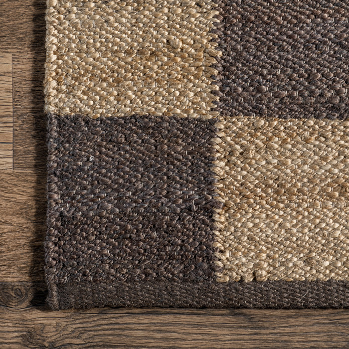 Hokku Designs Christana Traditional Checkered Jute Area Rug | Wayfair