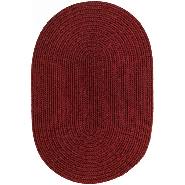 August Grove® Smyth Hand Braided Wool Blood Red Rug & Reviews | Wayfair