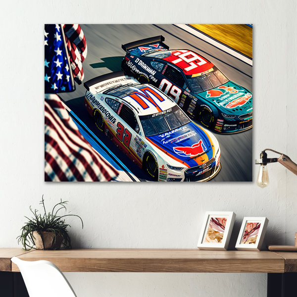 Latitude Run® Stock Car Racing Last Lap VI - Unframed Print on Metal ...