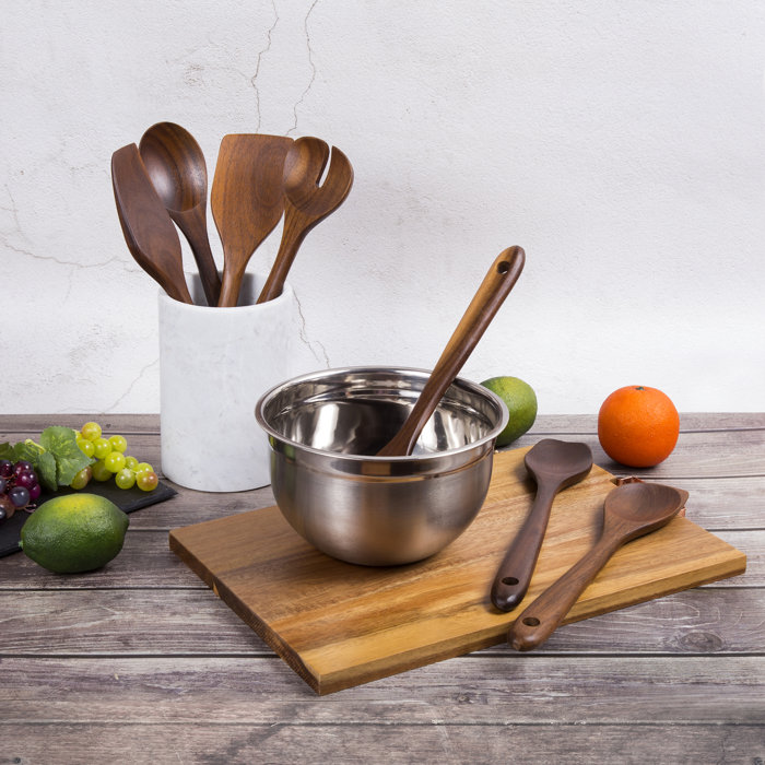 Creative Home Wood Assorted Kitchen Utensil Set & Reviews | Wayfair