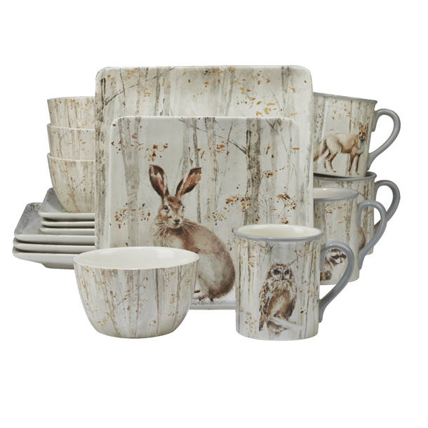 Certified International Pine Forest 16Pc Dinnerware Set & Reviews | Wayfair