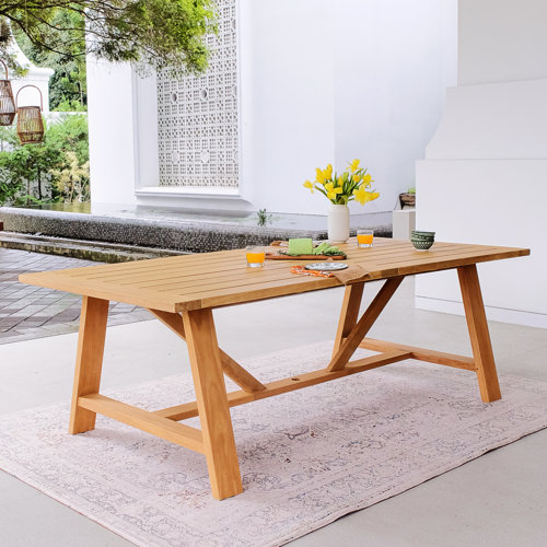 Farmhouse & Rustic Rectangle Outdoor Dining Tables | Birch Lane