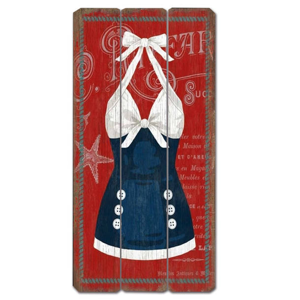 Breakwater Bay Swimsuit Wooden Sign Wall Décor & Reviews | Wayfair