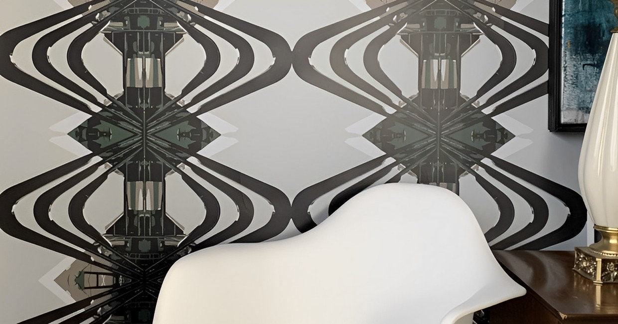 Stanton Gray Maxine Abstract Metallic Wallpaper Roll | Perigold