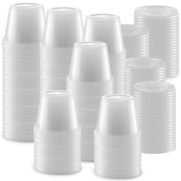 Zulay Kitchen Clear Jello Shot Cups With Lids (4 Ounce, 200 Cups) | Wayfair