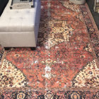 Fleur De Lis Living Cormac Performance Red/Navy Rug & Reviews | Wayfair