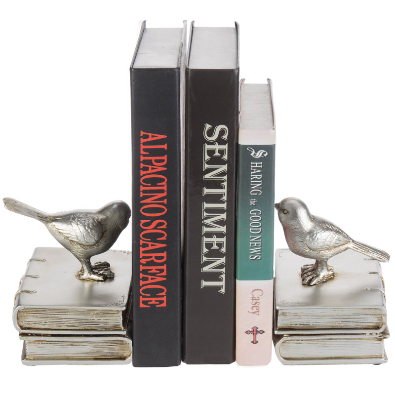 Red Barrel Studio® Birds & Books Resin Bookends & Reviews | Wayfair