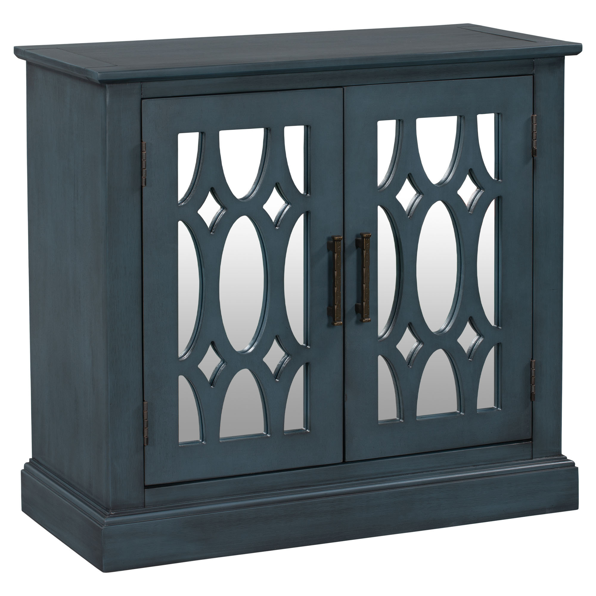 Red Barrel Studio® 27.5'' Tall 2 - Door Mirrored Accent Cabinet | Wayfair