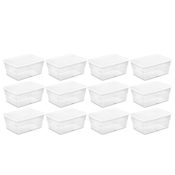 Life Story 5.7L Shoe and Closet Storage Box Stacking Containers, Clear ...
